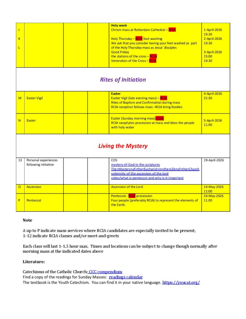 Adult Christian Education Program | R.C. Parish Church of Our Saviour